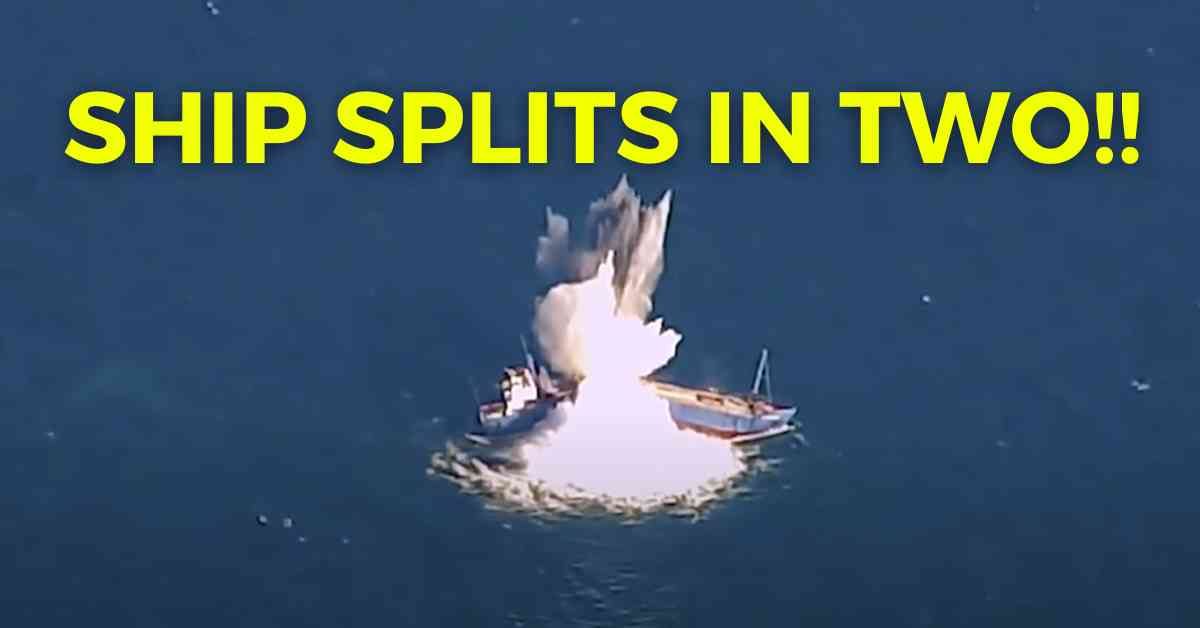 Watch: Jaw-Dropping Moment Of A Vessel Being Split In Two Within 40 ...