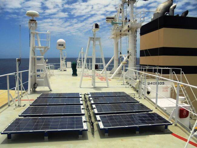 Ship Solar Power System Installed On Large General Cargo Ship MV ...